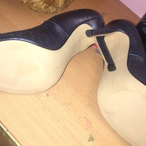 Zara | Shoes | Zara Metallic Blue Heels Send Offers | Poshmark